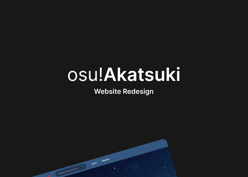 ผลงาน osu!Akatsuki Website Redesign
