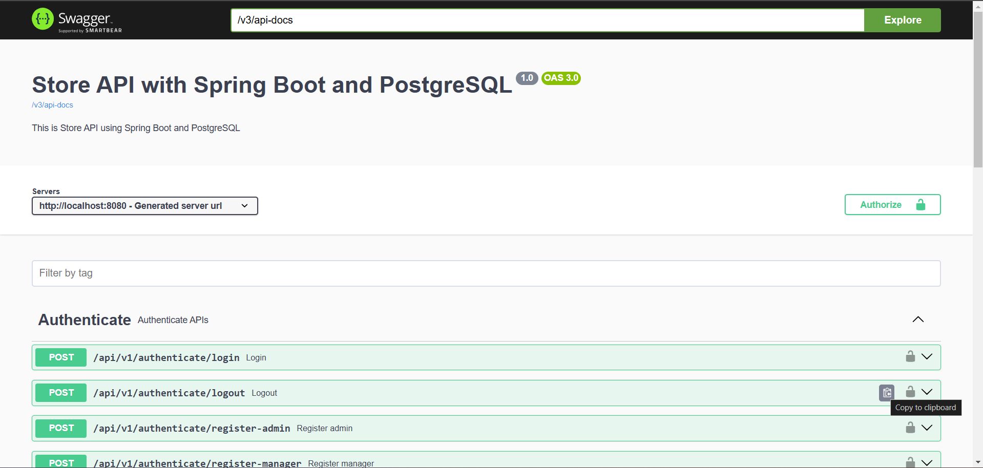 ผลงาน RestAPIs with Java Spring Boot